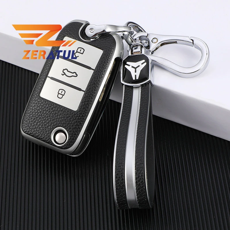 TPU Leather Car Flip Key Case Cover Bag For Roewe RX5 MG3 MG5 MG6 MG7 ...