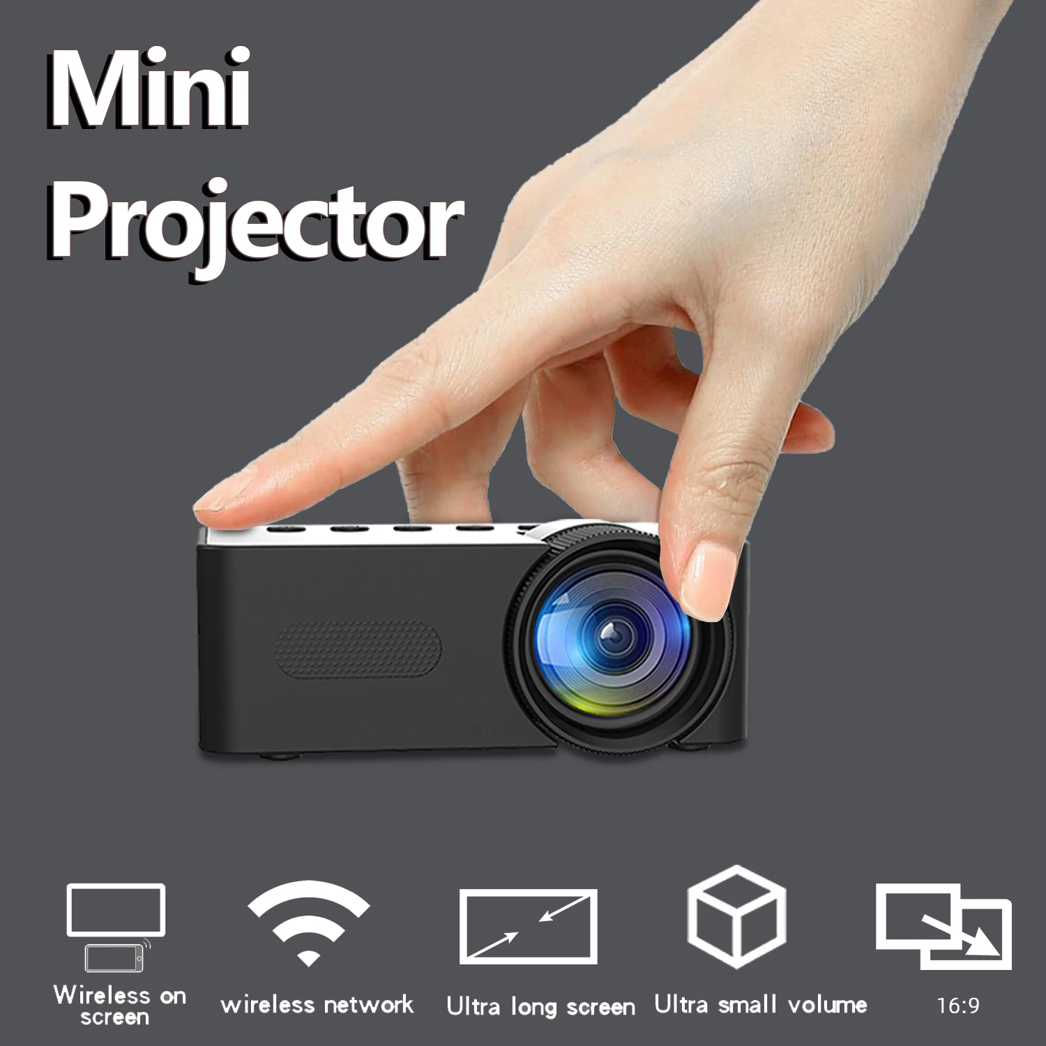 Mini-Portable-Projector-YT100-Full-HD-Mobile-Video-Wifi-Smart-Home-Theater-Wireless-Same-Screen ...
