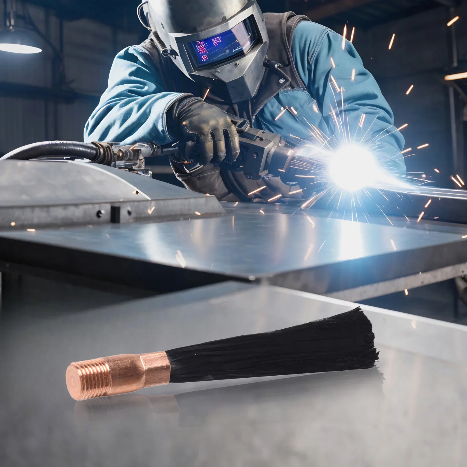 TIG WIG MIG Cleaning Brush M6 / 8/10 Cover Cleaning Weld Weldseam ...