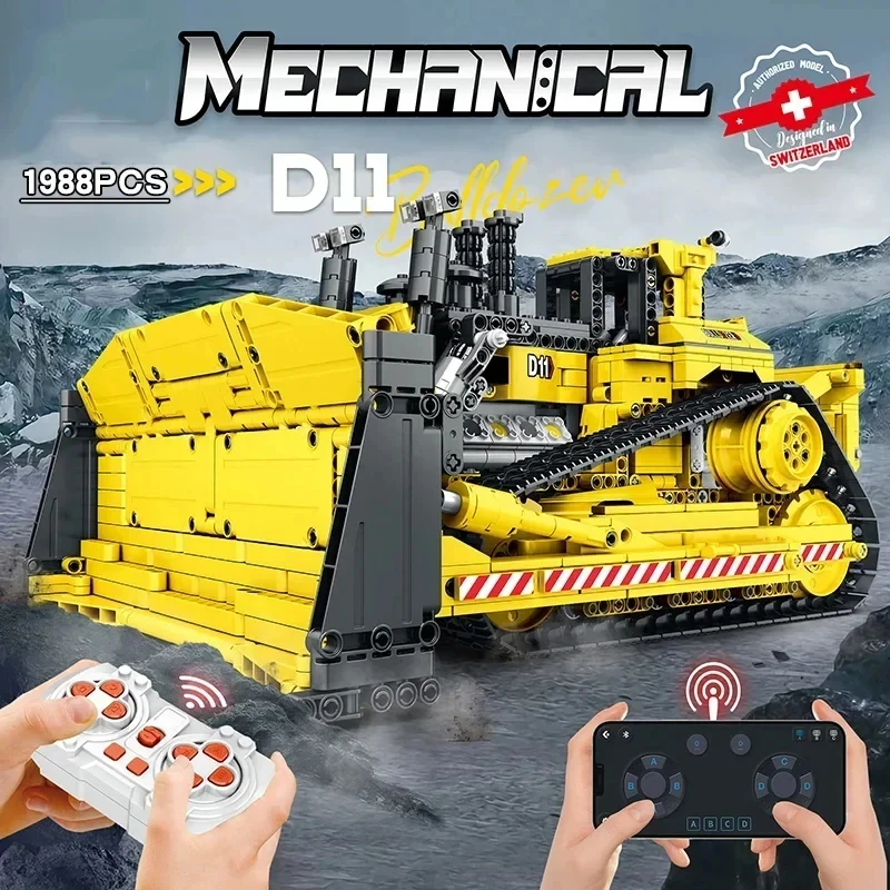 1988PCS-D11-Bulldozer-Remote-Control-Engineering-Vehicle-Building ...