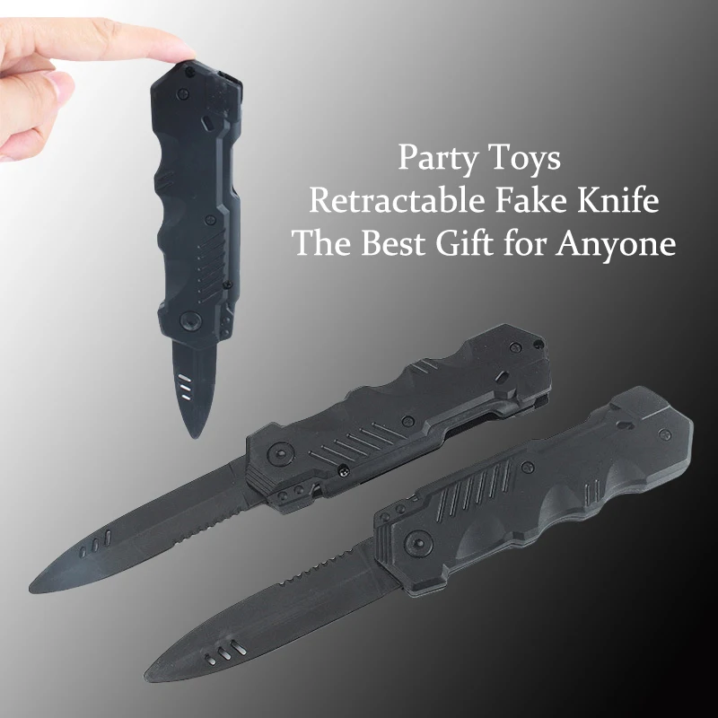 50PC-Fake-Retractable-Knife-Prop-Horror-Trick-Toy-Disappearing-Dagger ...