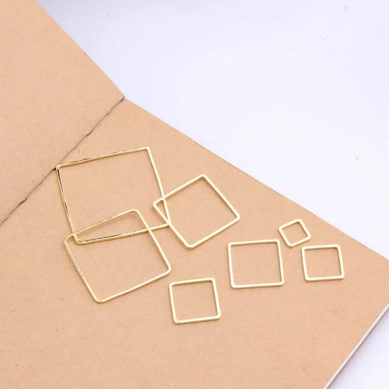 50pcs-lot-Copper-KC-Gold-Color-Square-Jewelry-Accessories-Fashion ...