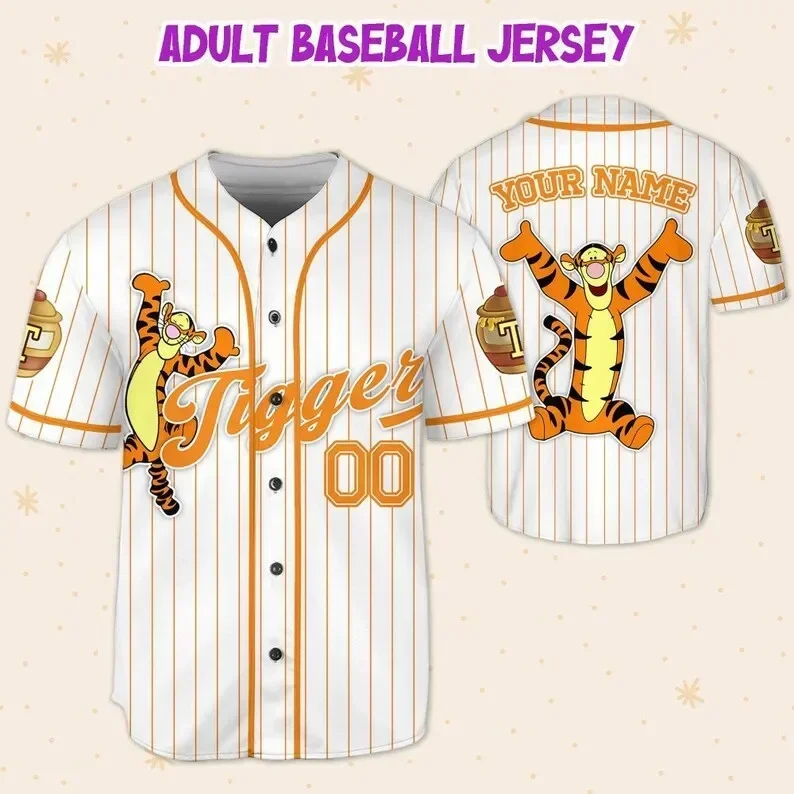 2024-Tigger-White-Yellow-Disney-Baseball-Jersey-Tigger-Winnie-The-Pooh ...
