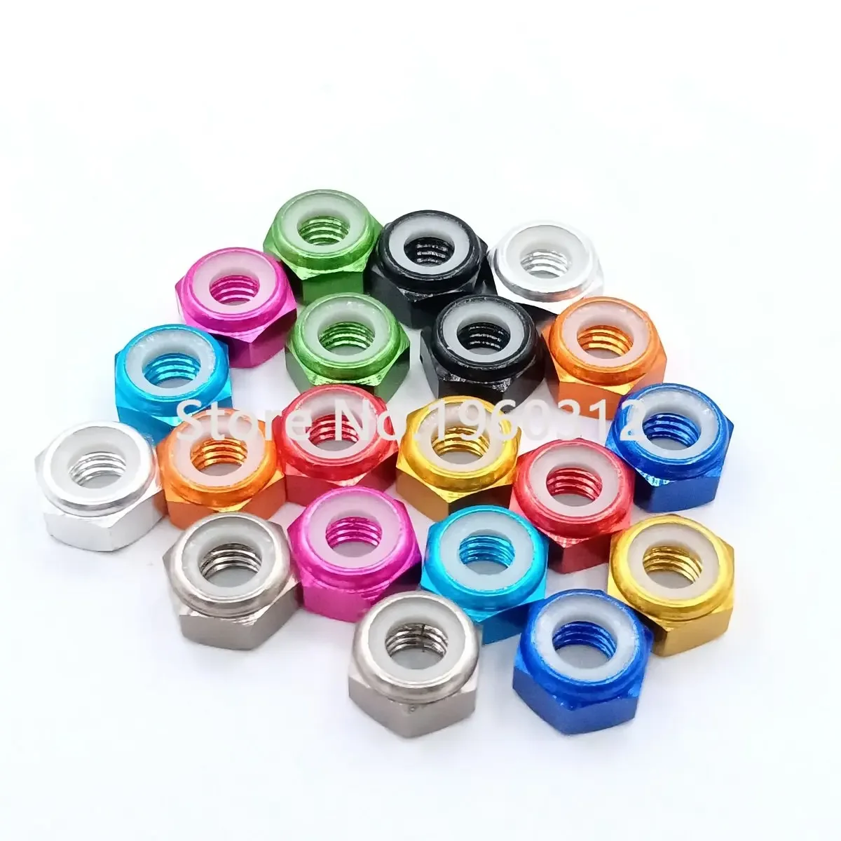 10pcs-M2-M2-5-M3-M4-M5-M6-M8-colourful-Aluminum-Nylon-Insert-Lock-Nut ...