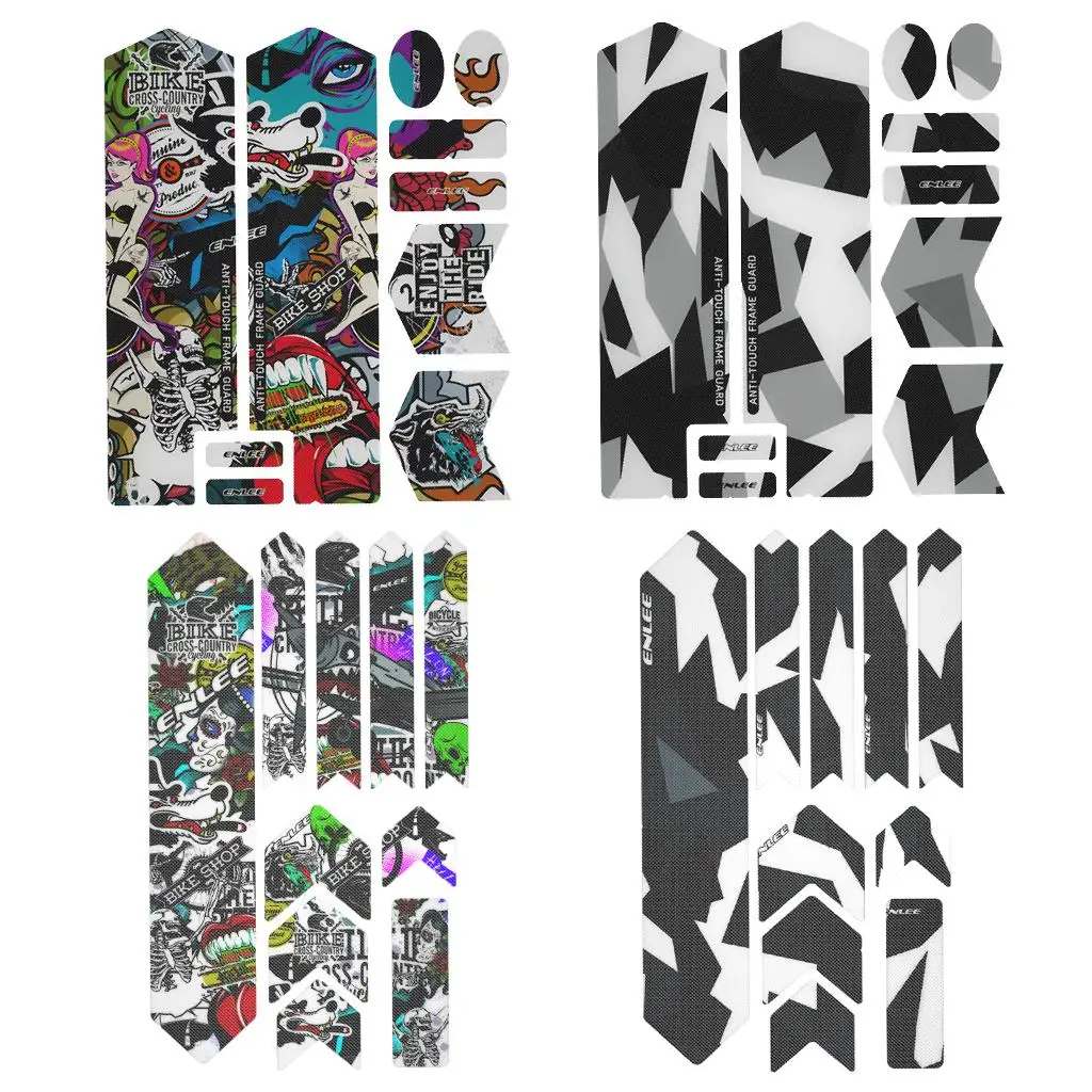 1-Set-3D-MTB-Road-Bike-Frame-Scratch-Prevention-Stickers-Frame ...