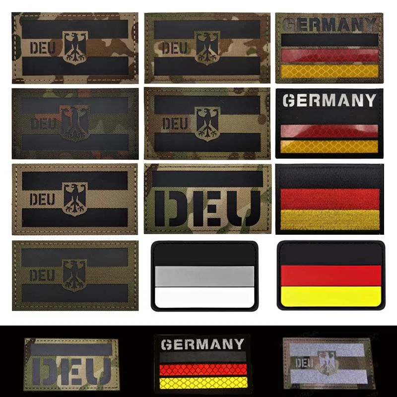 Germany Flag Morale Emblem German Eagle DEU Patches Reflective Infrared ...