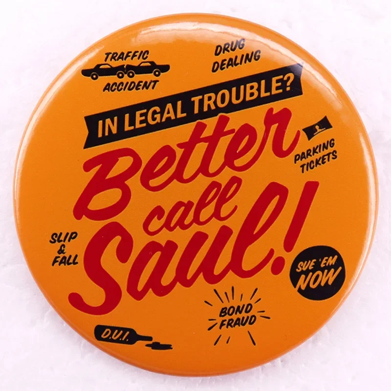 Breaking Bad Better Call Saul Goodman Button Badge Pins Accessories for ...