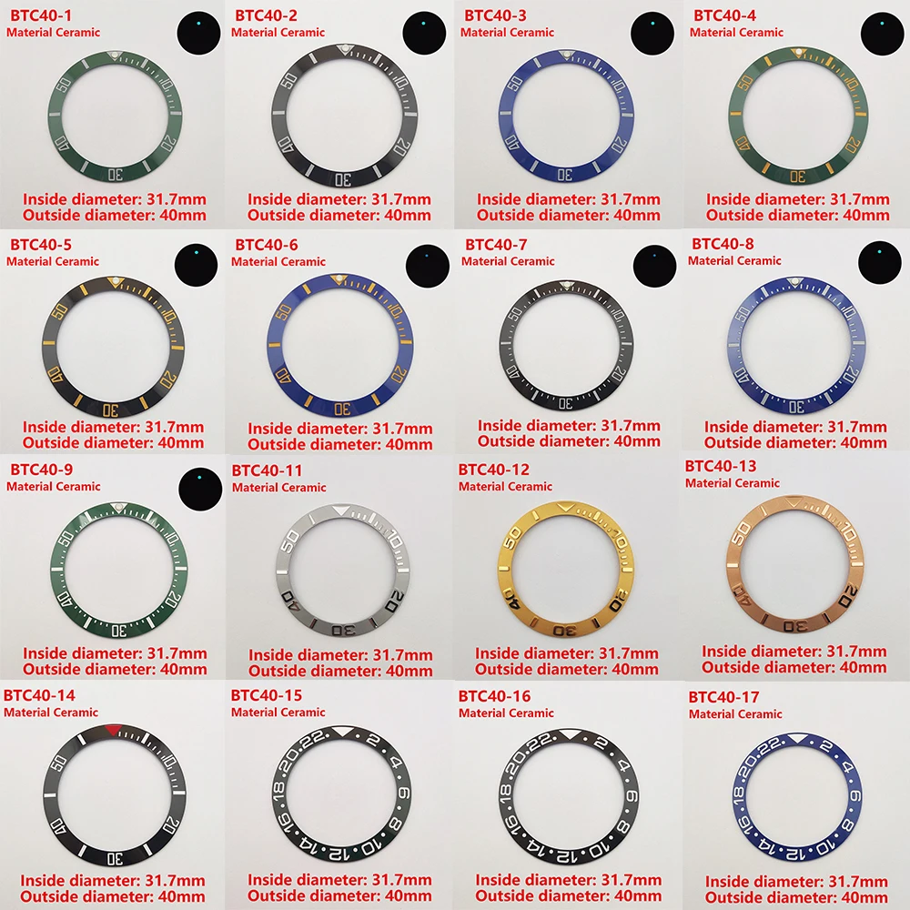 Watch-Bezel-40mm-31-7mm-Sloping-Ceramic-aluminum-GMT-and-Diving-watch ...