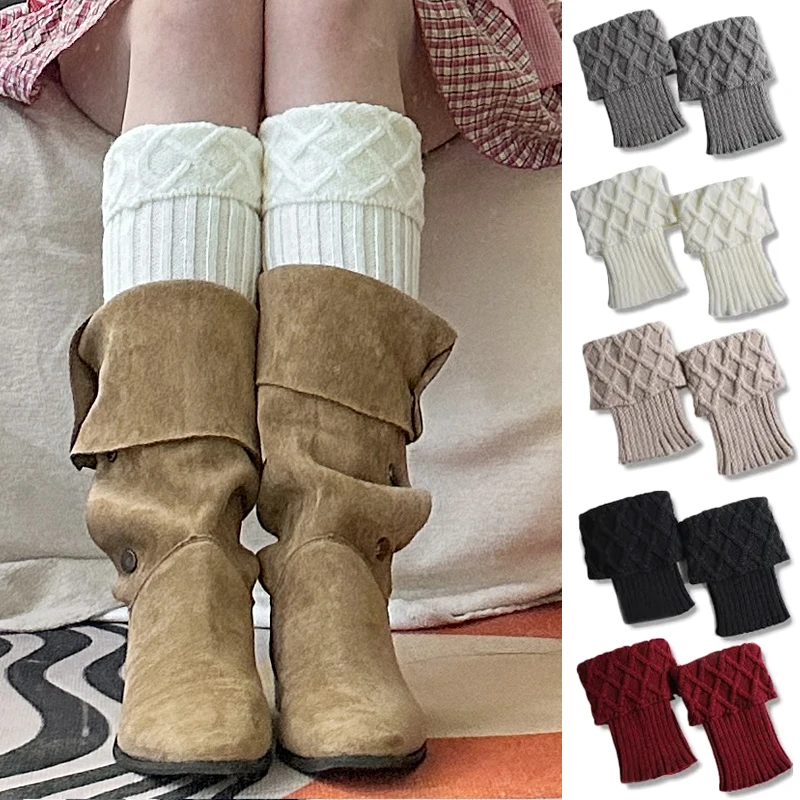 Winter-Leg-Warmers-Knitted-Warm-Foot-Cover-Boot-Socks-Short-Boot ...