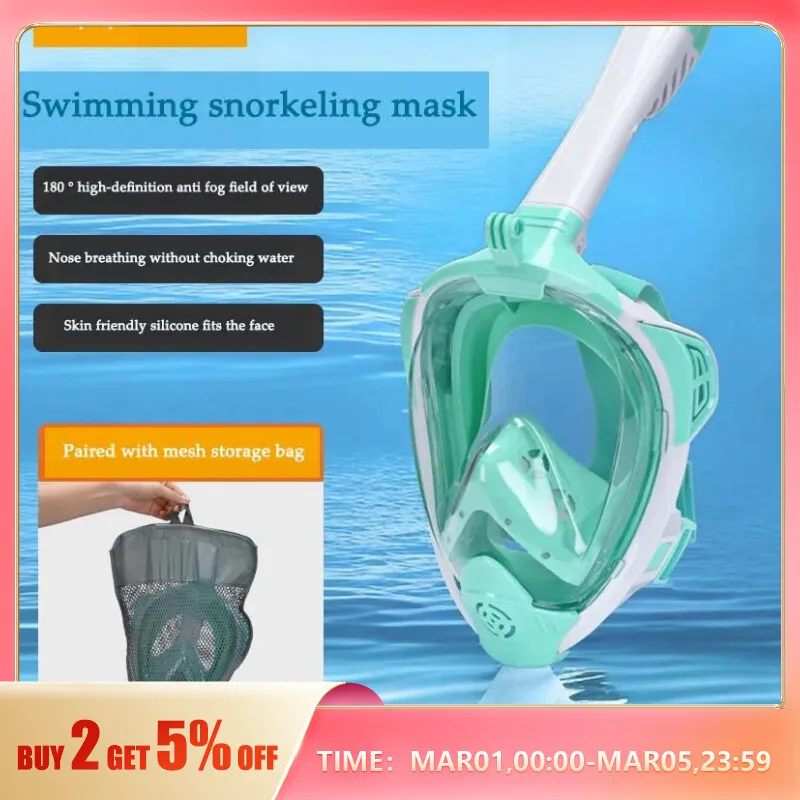 Full-Face-Snorkel-Mask-with-Detachable-Camera-Mount-Snorkeling-Swimming ...