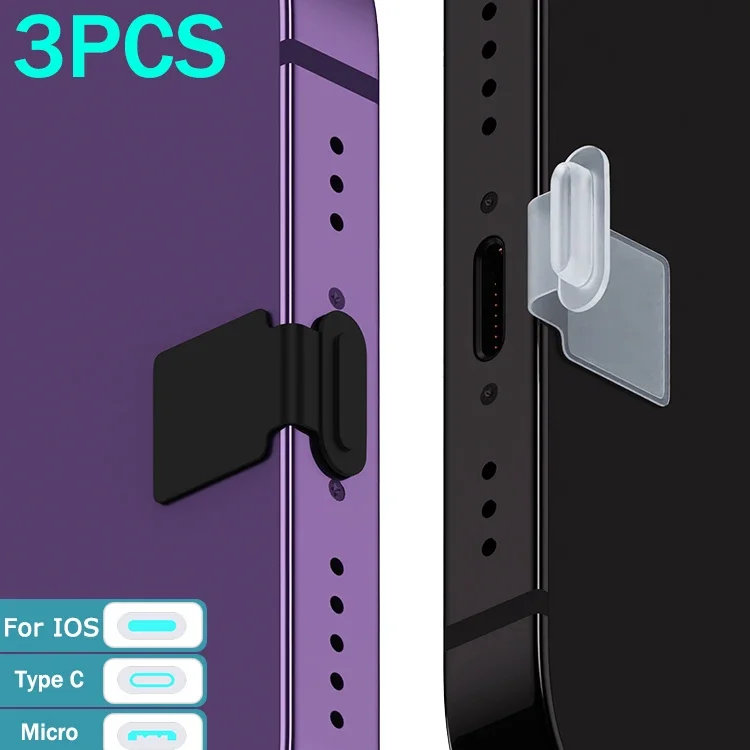 3-1PCS-Soft-Silicone-Dust-Plugs-Mobile-Phone-Anti-dust-Charging-Port ...