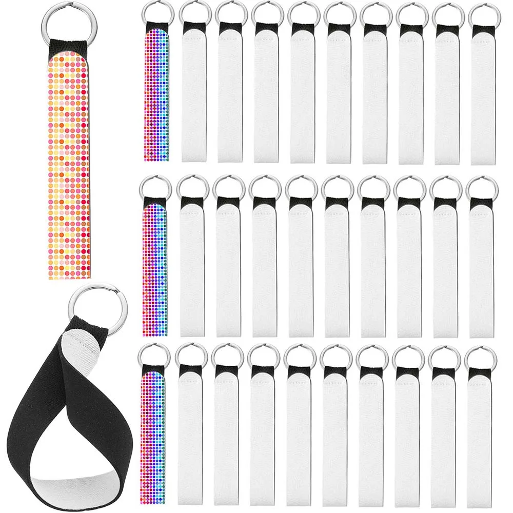 20pcs-Sublimation-Blanks-Wristlet-Keychain-DIY-Blank-Wrist-Lanyard-Heat ...