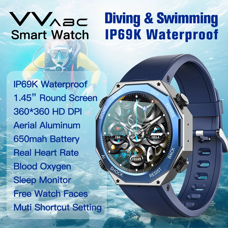 VVABC-ip68-Waterproof-Smart-Watch-For-Men-Rugged-Swimming-Diving-Sport ...