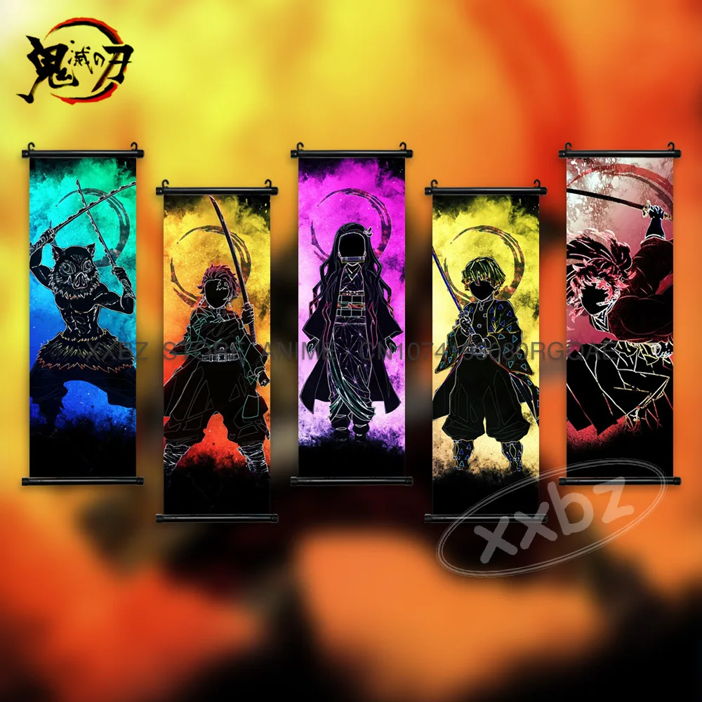 Demon Slayer Scrolls Pictures Anime Canvas Poster Kamado Nezuko Wall ...