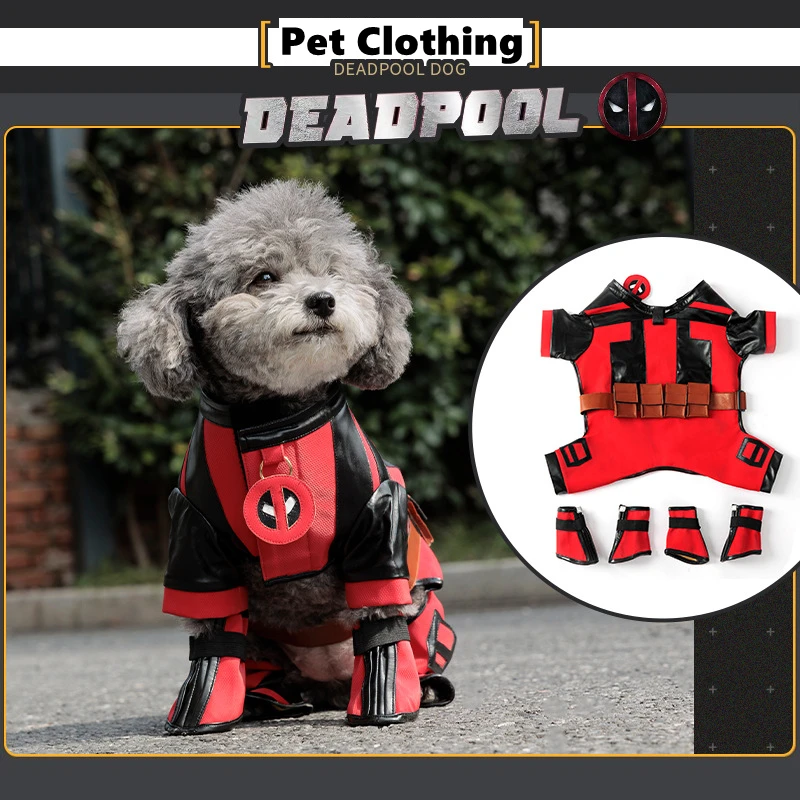 Dogpool-Cosplay-Clothing-Deadpool-3-Wolverine-Pets-Dogs-Cats-Jumpsuits-Shoe-Covers-Halloween ...