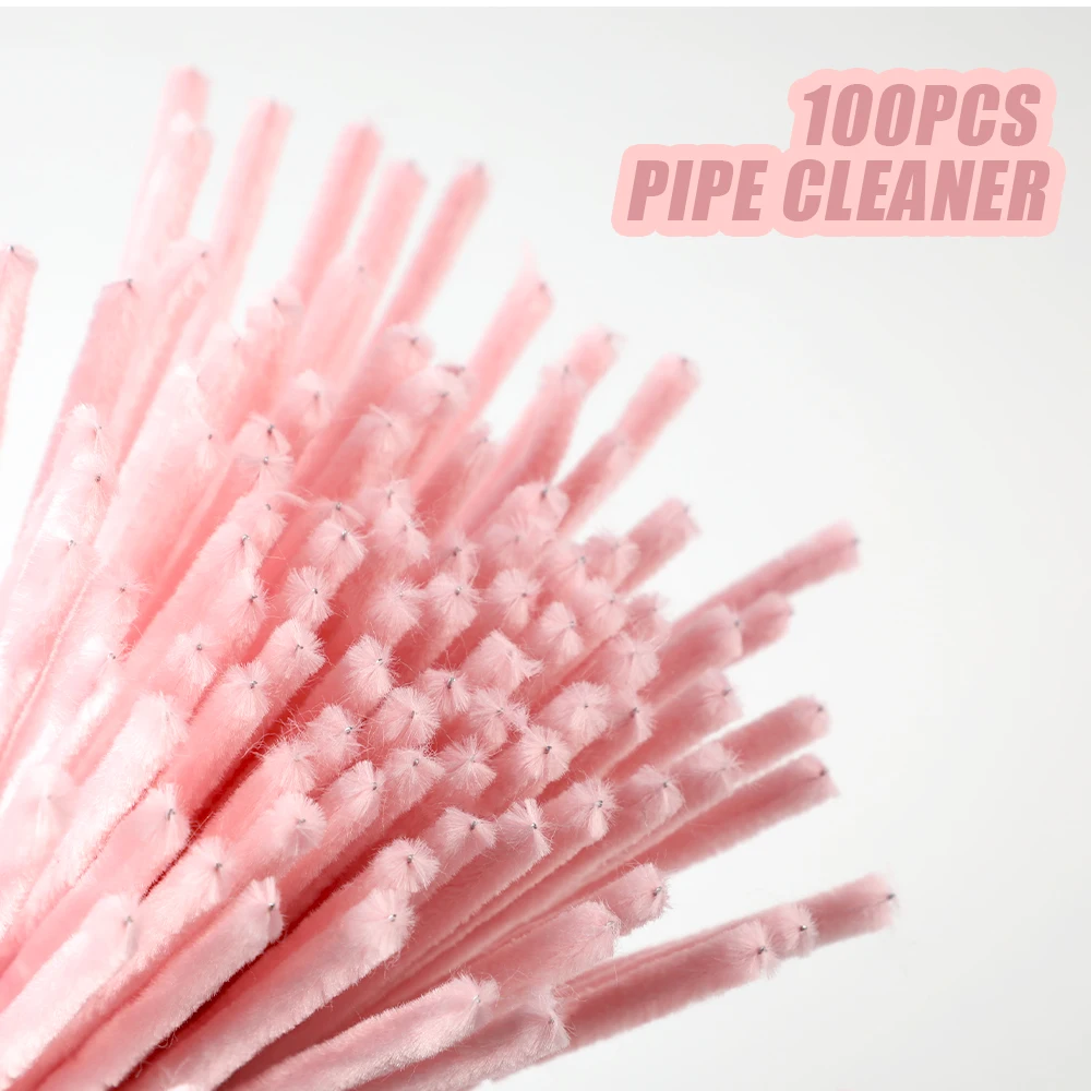 100 Pieces Pink Series Pipe Cleaners, Valentine's Mother's Day Pipe ...
