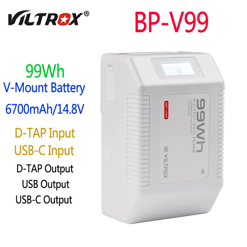 VILTROX-Mini-V-Mount-Battery-V-Lock-Bateria-de-Alta-Capacidade-PD-USB-C ...