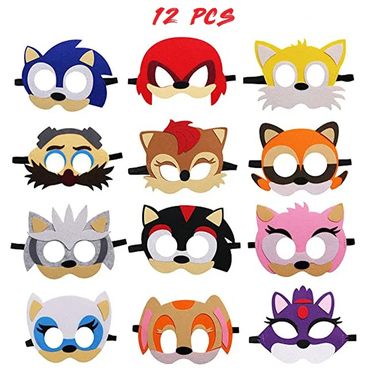 Sonic Mask Party Decoration Set, presente de aniversário, acessórios ...