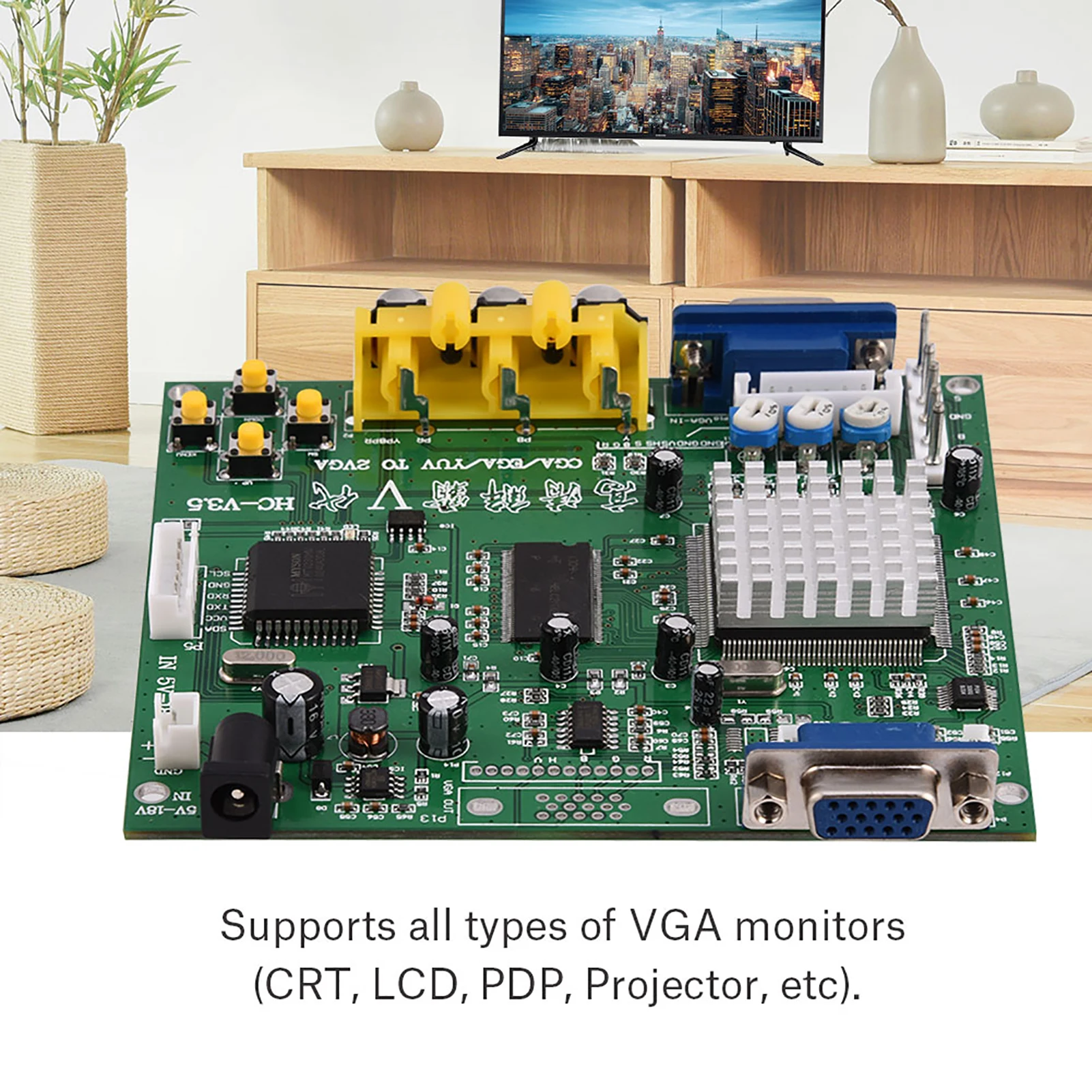 CGA-EGA-YUV-RGB-to-VGA-Arcade-Game-HD-Video-Converter-Adapter-Board-for ...