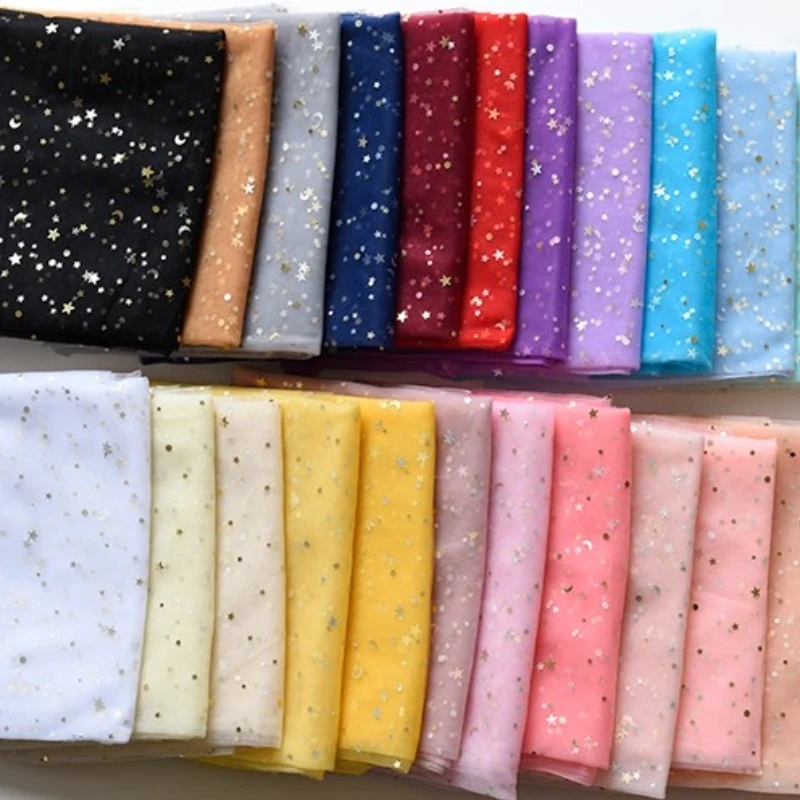 Tela de tul de estrella de 100x150cm para coser vestido tutú para niños ...