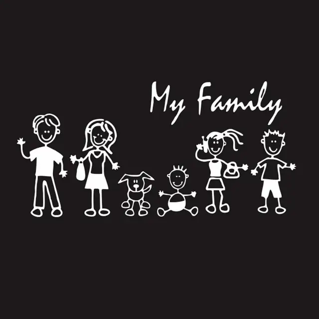 Stick Figure Family Stickers