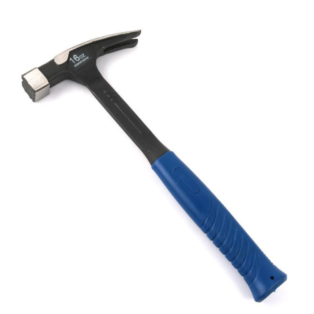 TPR-Handle-Claw-Hammer-With-Magnet-16-oz-Blue-Red-Forged-Straight ...