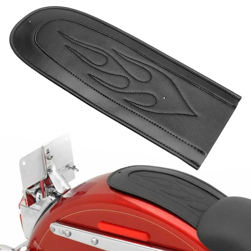 Motorcycle 1PCS Rear Fender Bib Leather Black Accessories Fits For Dyna ...