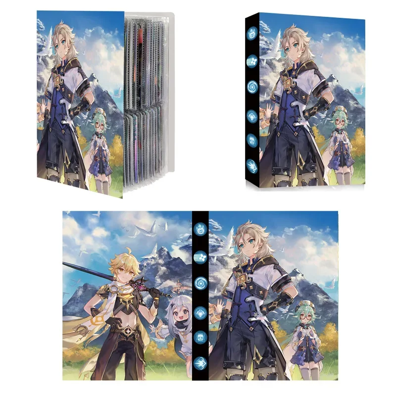 Genshin Impact 240 Pcs Cards Album Binder Book Map Letter Holder Binder ...