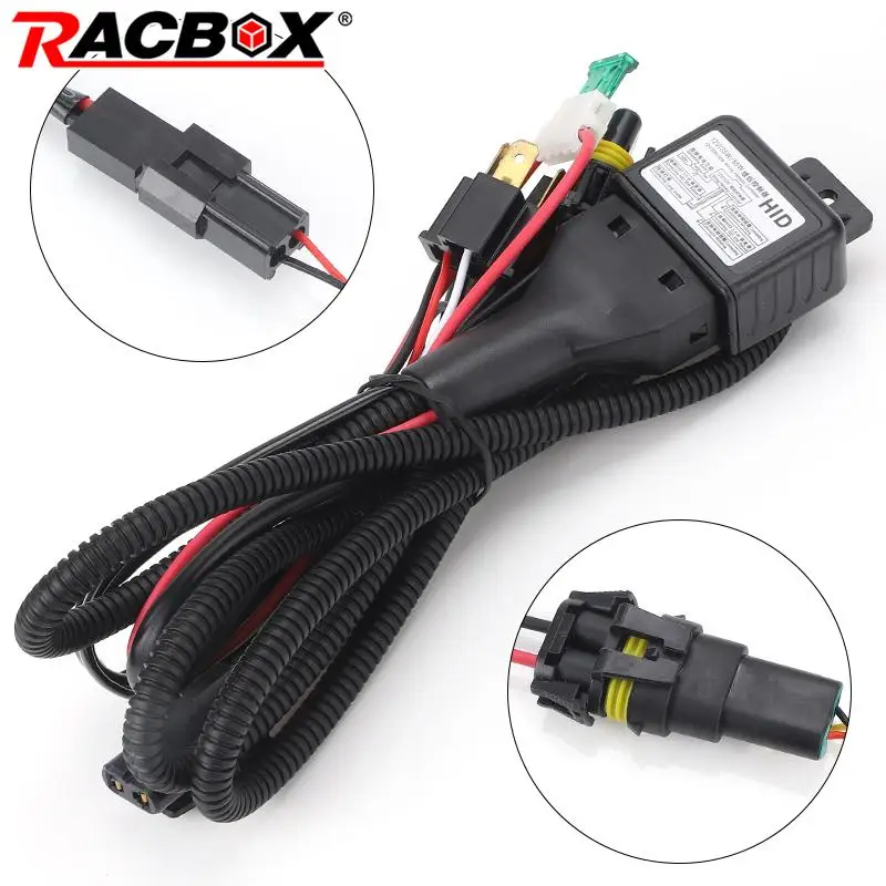 H4 HID LED Wiring Relay Harness For Bi-xenon Lens Bi-led Projector ...