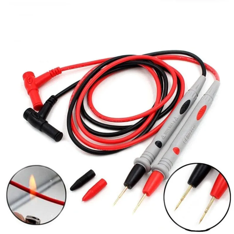1000v 10A/20A Multimeter Test Probe Lead Wire Pen Fine Tip Needle Probe ...
