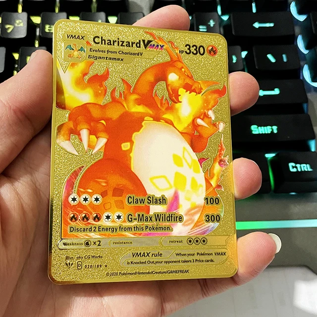 Kartu Logam Pokemon, Kartu Logam, Pokemon Huruf, Charizard, 45% OFF