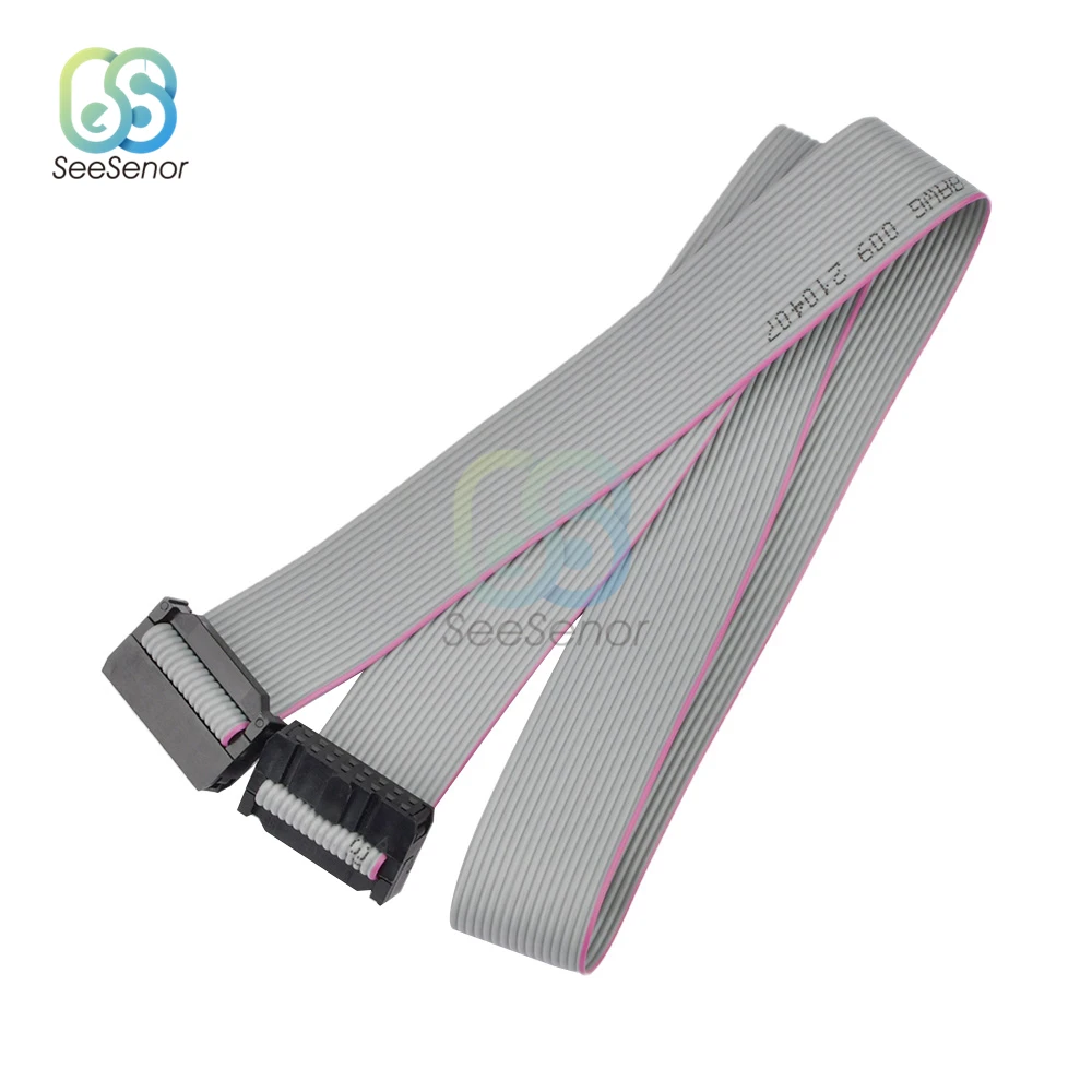 2.54mm pitch FC-10/16 PIN JTAG ISP Download Cable Gray Flat Ribbon Data ...