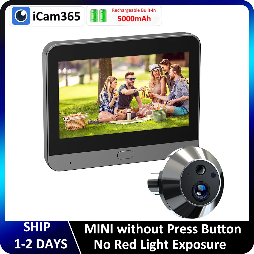 ICam365-APP-3MP-FHD-2-4G-WiFi-Camera-Door-Peephole-Automatic-Sensing ...
