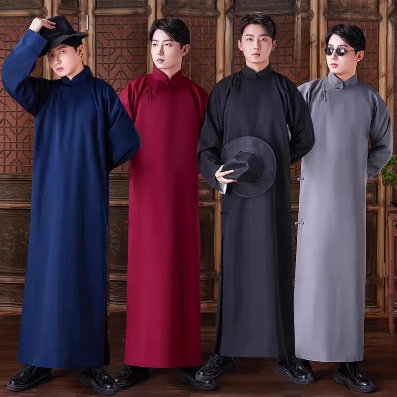 Crosstalk-men-s-Republic-of-China-men-s-long-student-Chinese-style-robe ...