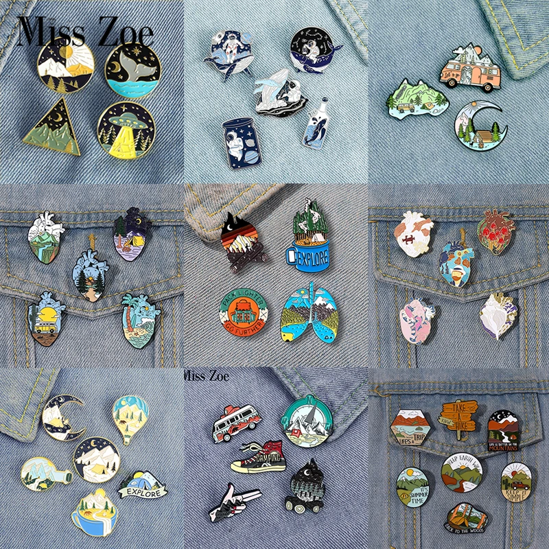 Outdoor-Natural-Scenery-3-6pcs-set-Enamel-Pins-Custom-Cosmic-Mountains ...
