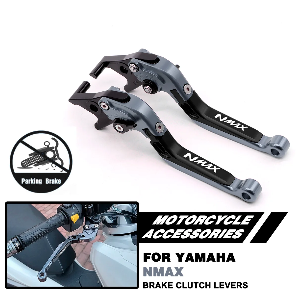 For-Yamaha-NMAX-160-155-125-2015-Present-Parking-Brake-Lever-Set ...