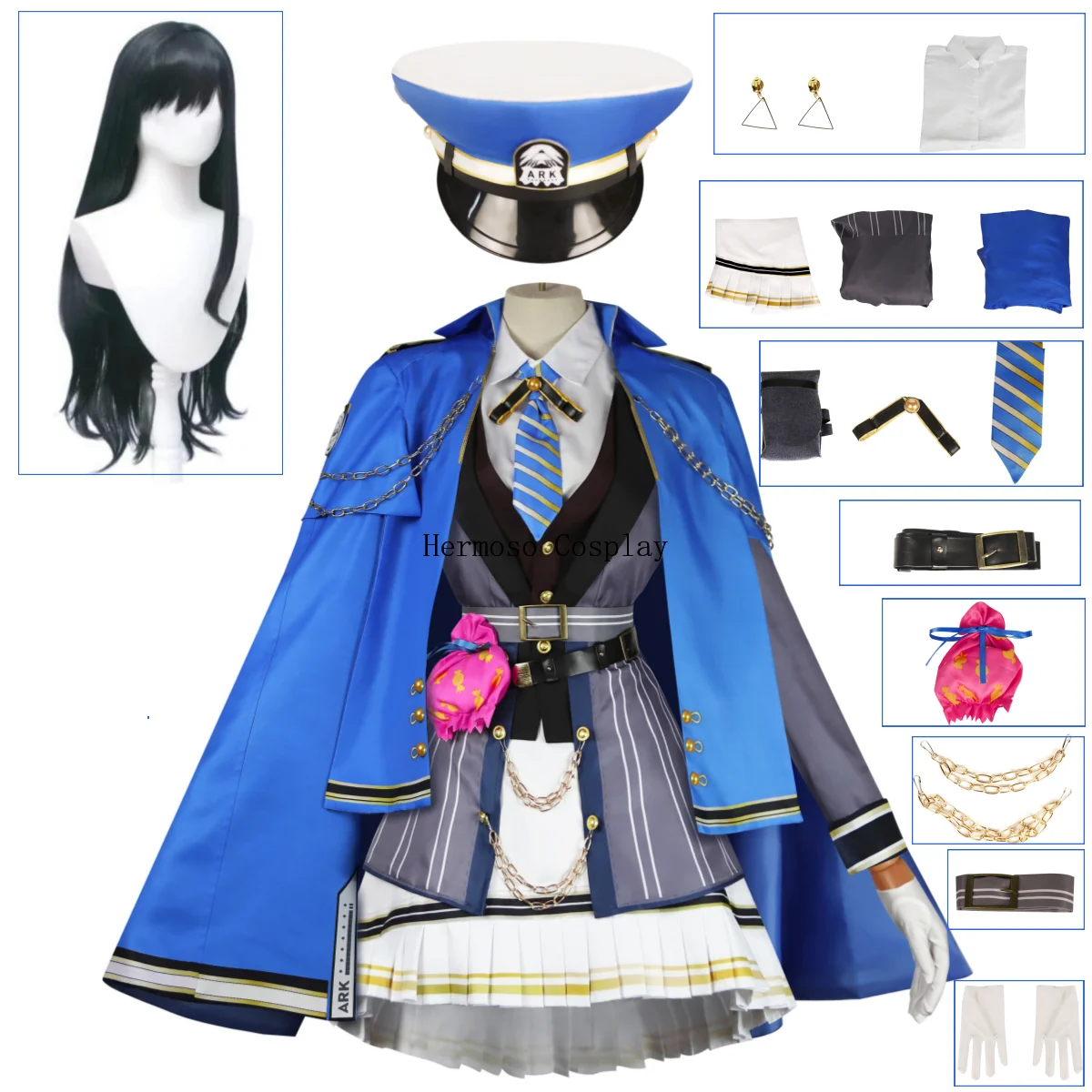 Game-NIKKE-Cos-Diesel-Cosplay-Costume-Cloak-Shirt-Top-Skirt-Tie-Hat ...