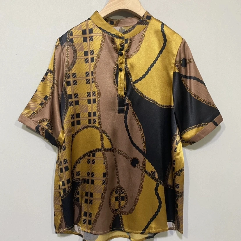 Fanale-posteriore-camicetta-donna-top-stampata-in-seta-di-gelso-con ...