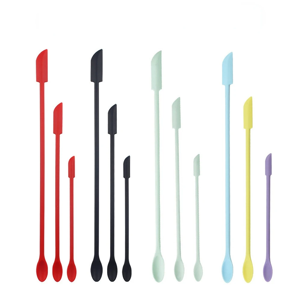 3pcs-1pc-Mini-Long-Handle-Silicone-Spatula-Dual-Ended-Scraper-Spoon ...