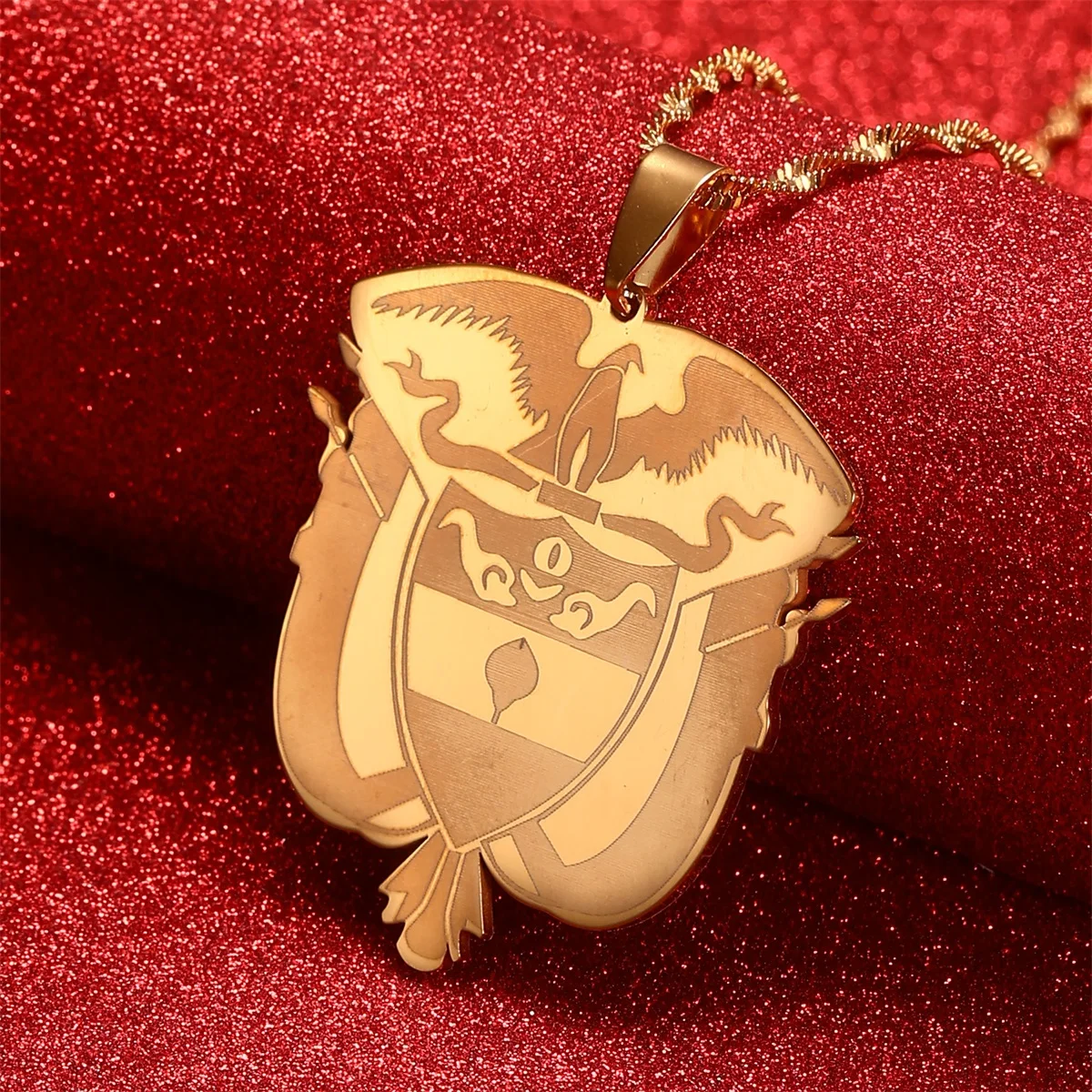 Colombia-Pendant-Water-Wave-Chain-for-Women-Girls-Stainless-Steel ...