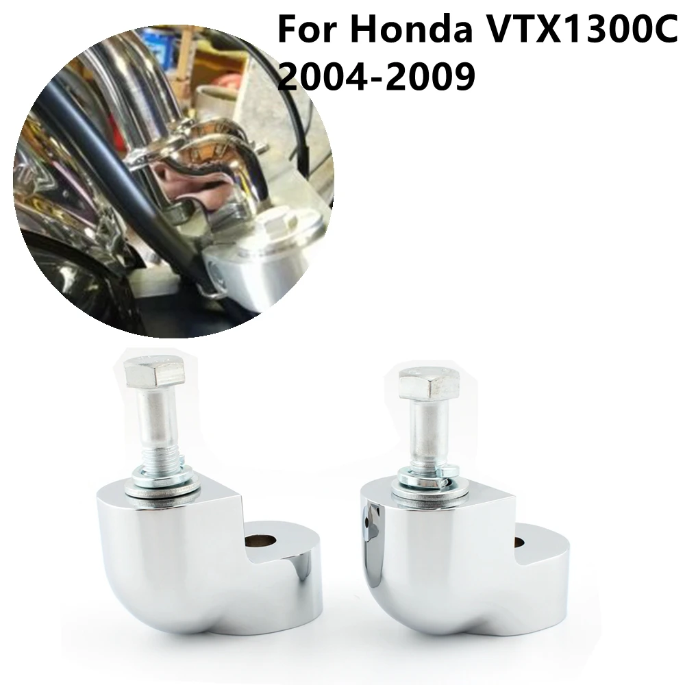 For-Honda-VTX1300C-2004-2009-Handlebar-Riser-Pullback-2-Rod-Plated-CNC ...