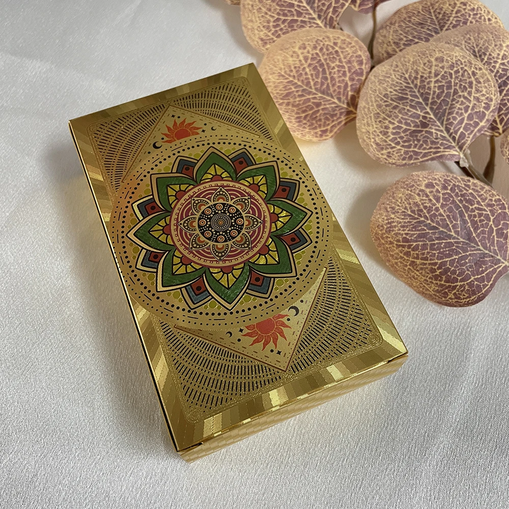 12x7cm-Beautiful-Sturdy-Tarot-Deck-Shining-Gold-High-Quality-Classic ...