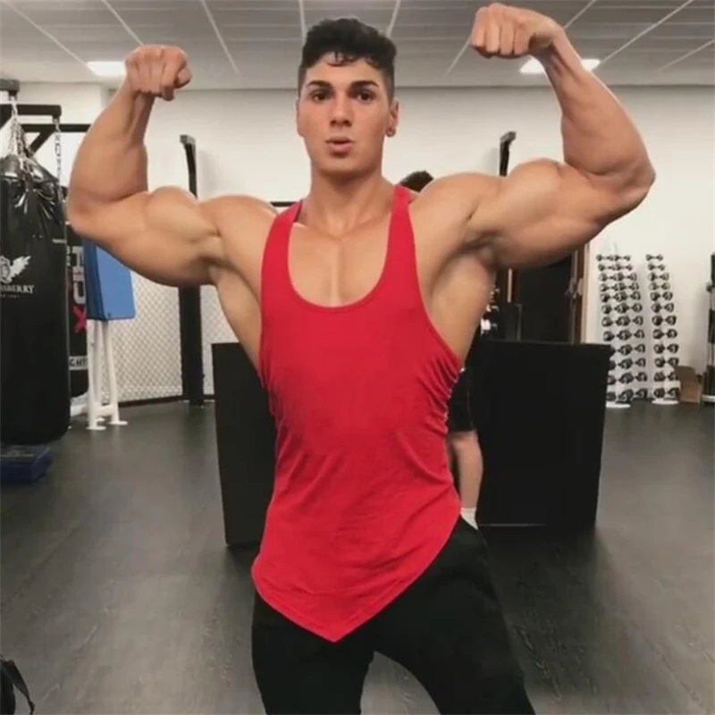 New Summer Fitness Clothing Men Print Sports Tank Top Mens Gym ...