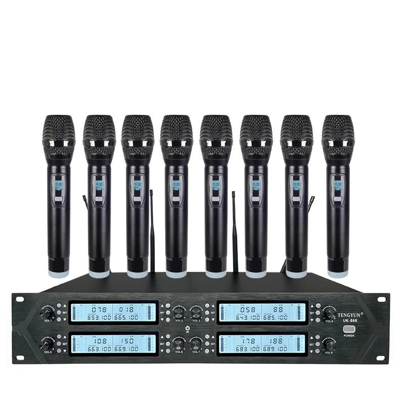 UHF-8-Channels-Handheld-MIC-HI-FI-Professional-Wireless-Multiple ...