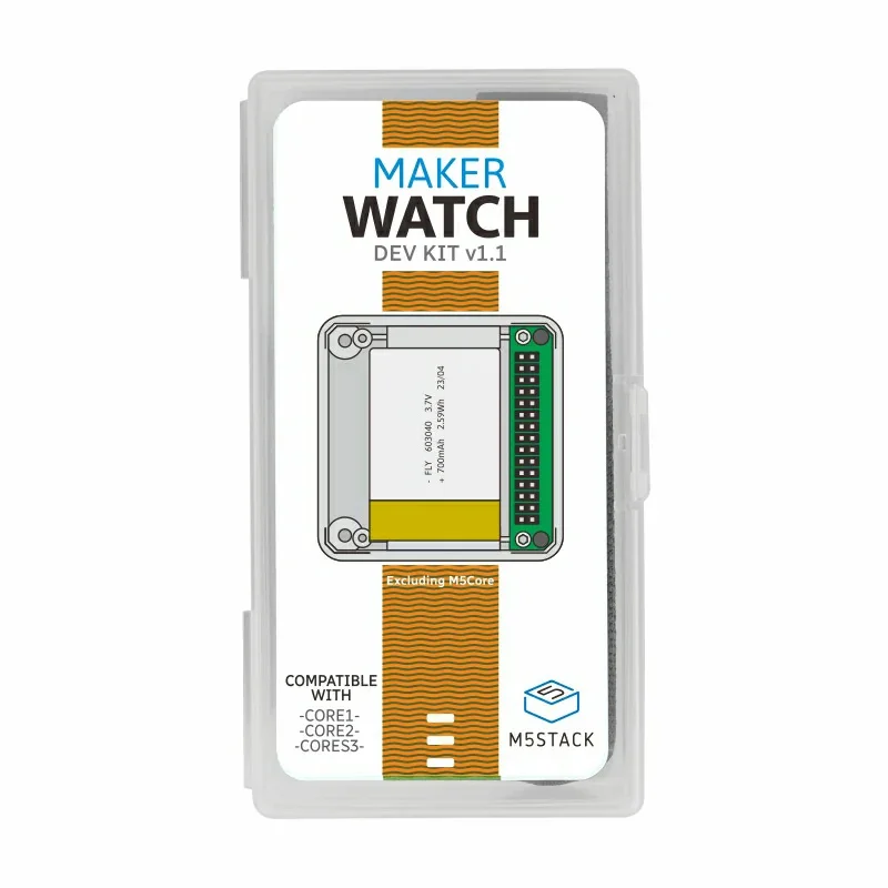 M5Stack M5Core WATCH V1.1 Smart Wearable Watch Battery Development Kit ...