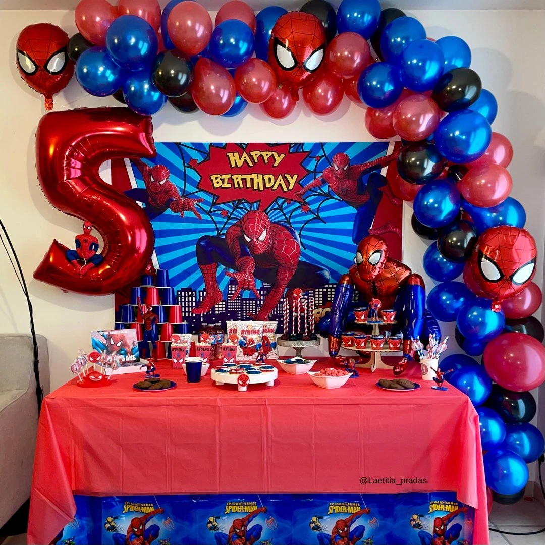 Spiderman Birthday Background