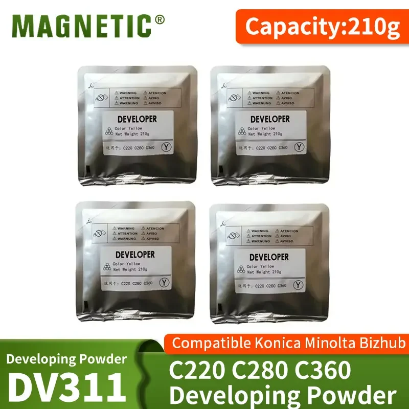 DV311-KCMY-210g-Developer-Powder-for-Konica-Minolta-Bizhub-C220-C280 ...