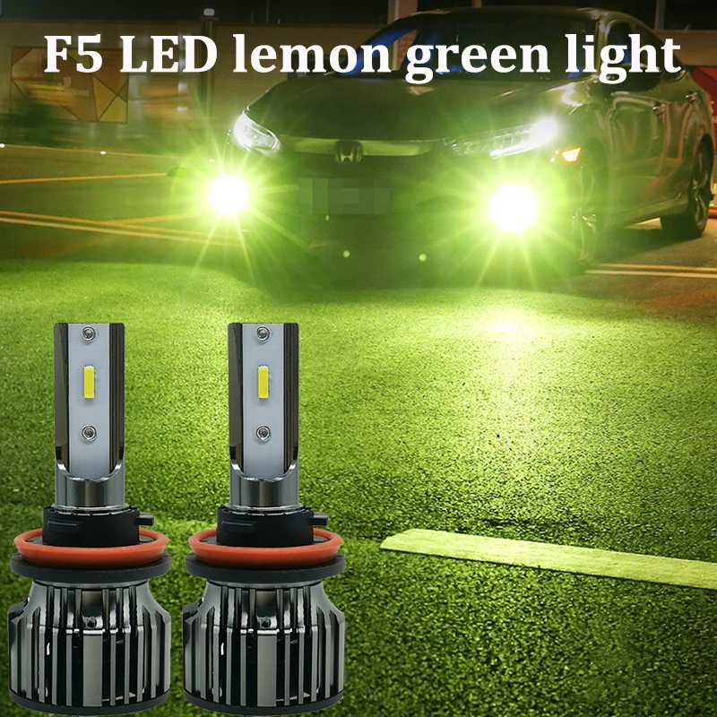 60W-Lemon-Green-H7-LED-Car-Light-Hb3-Hb4-led-Turbo-FogLamp-H8-H11 ...