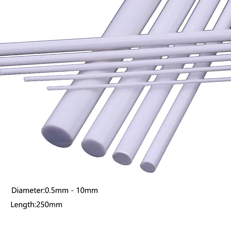 10-50pcs-ABS-round-solid-rod-plastic-white-welding-rod-DIY-house-sand ...
