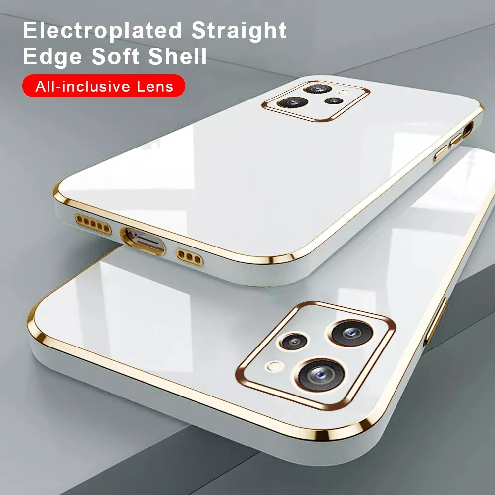 Luxury Straight Edge Electroplating TPU Soft Back Cover For Xiaomi Poco ...